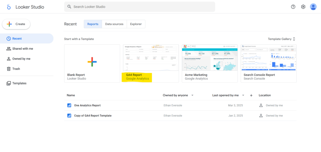 Setting Up Google Analytics 4 Reporting in Looker Studio | One Analytics